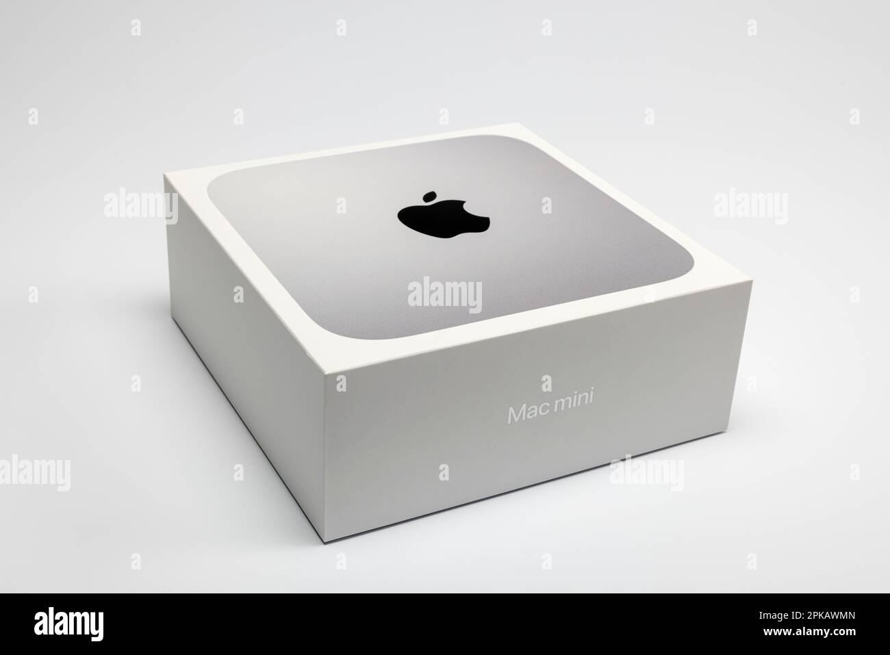 Apple Mac mini with M1 chip, in original box, white background Stock ...
