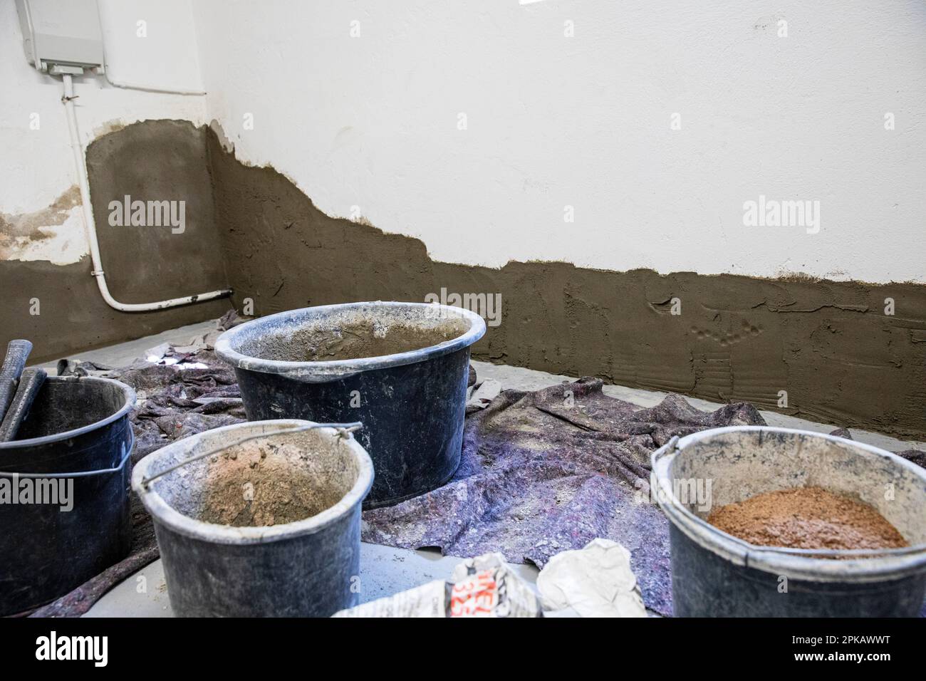 Work material for basement renovation inside, interior waterproofing ...