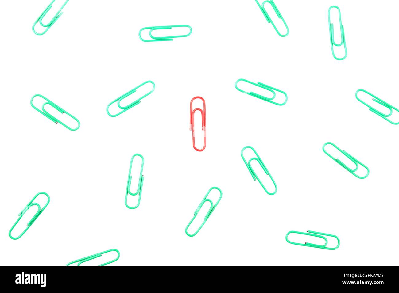 Top view of paperclip on white background Stock Photo - Alamy