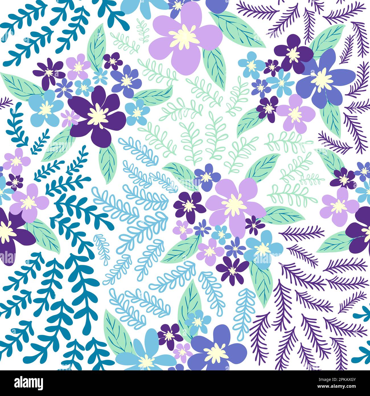 Floral liberty material Stock Vector Images - Alamy