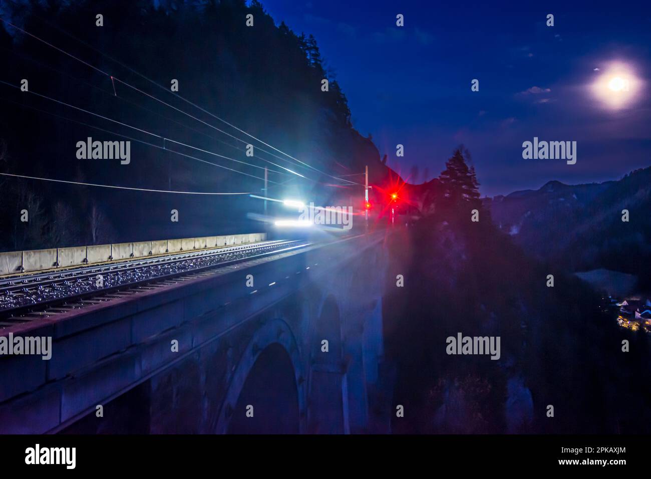 Breitenstein: Semmeringbahn (Semmering Railway), viaduct Krausel-Klause ...