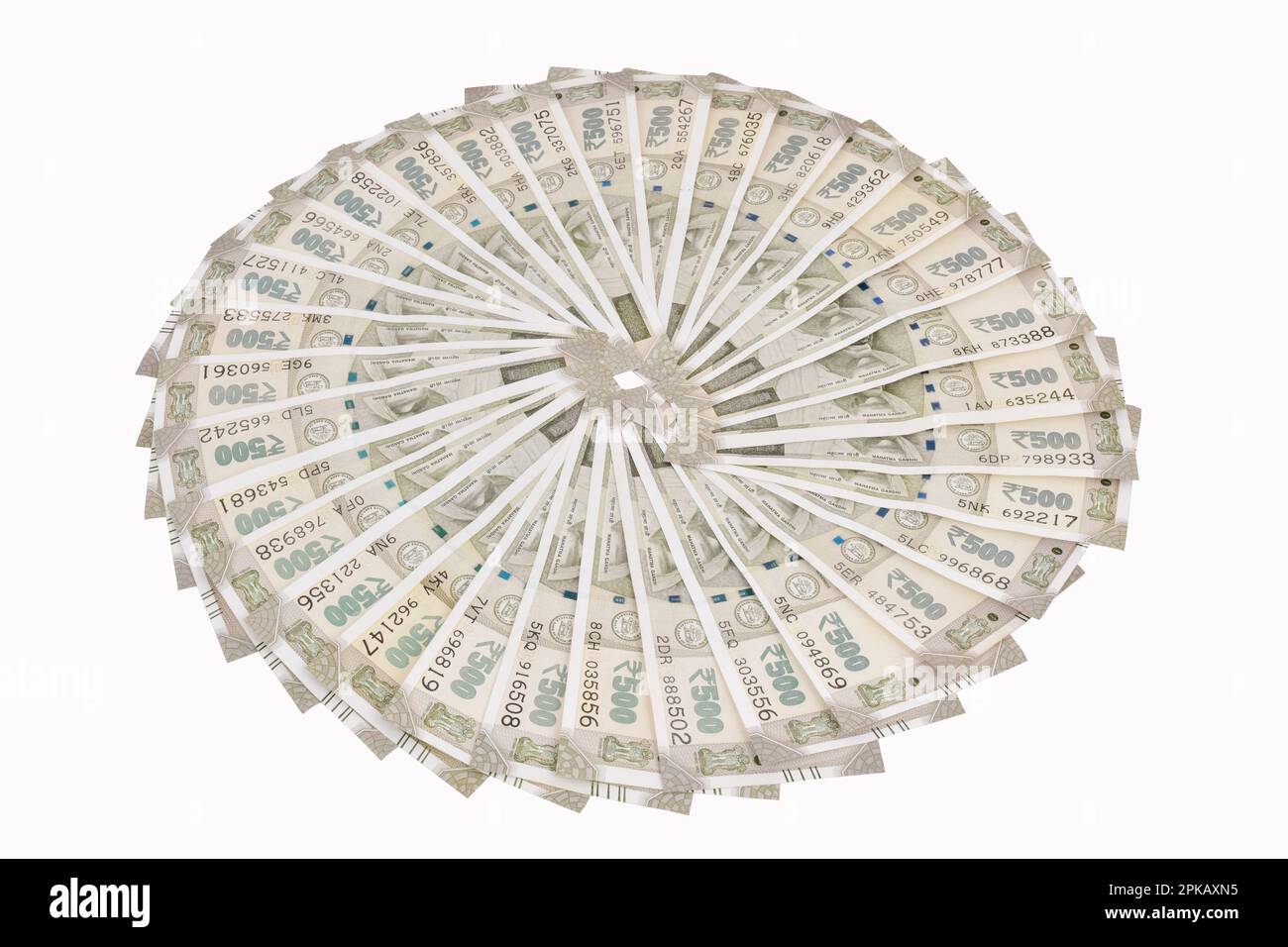 Decorative currency indian rupee note isolated on white background with ...