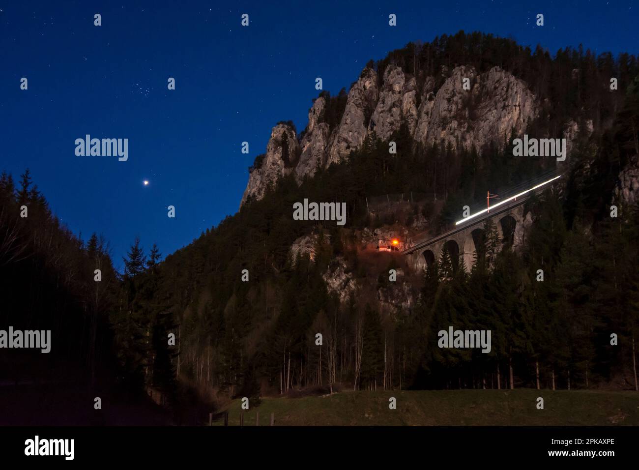 Breitenstein: Semmeringbahn (Semmering Railway), viaduct Krausel-Klause ...