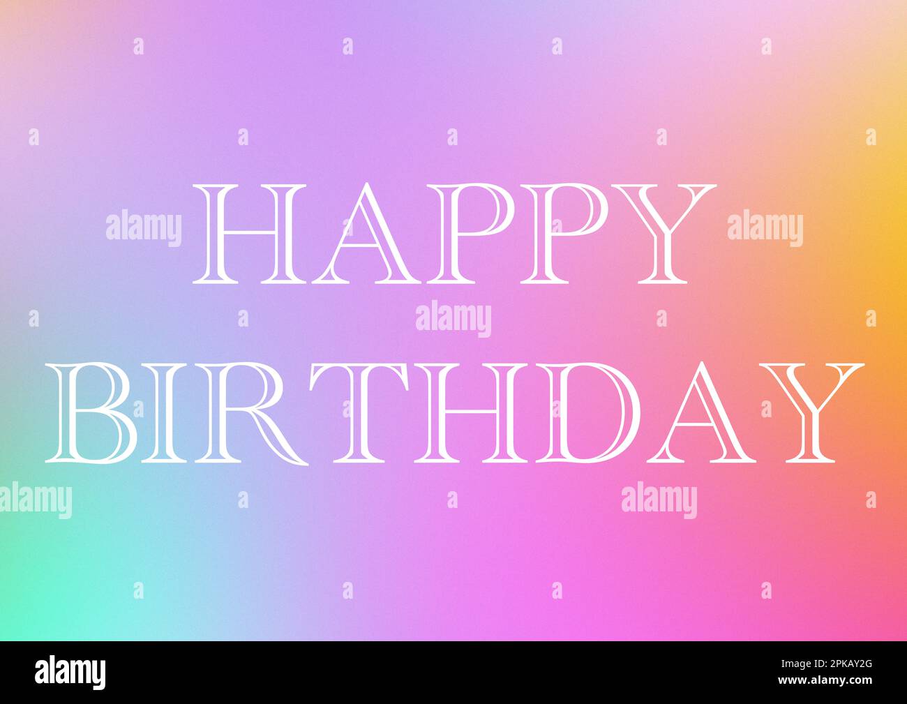 Happy Birthday – card, poster, illustration in bright colours Stock ...