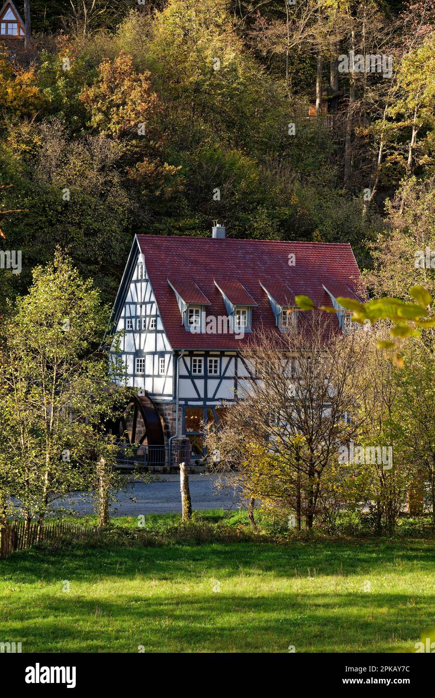 The waizenbach near grafendorf in the spessart nature park hi-res stock ...
