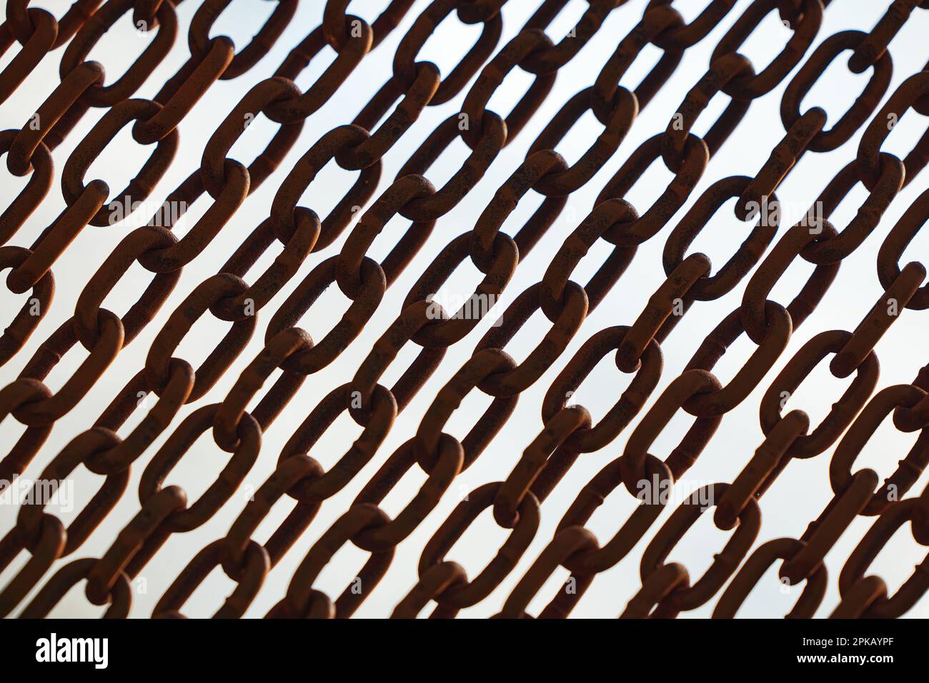 Rusty chains isolated on white. black and white concept. Background of ...