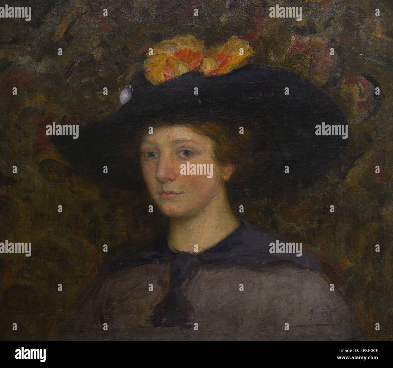 Nikola Ganushev (1889-1958). Bulgarian painter. Female portrait. Sofia City Art Gallery. Sofia ...