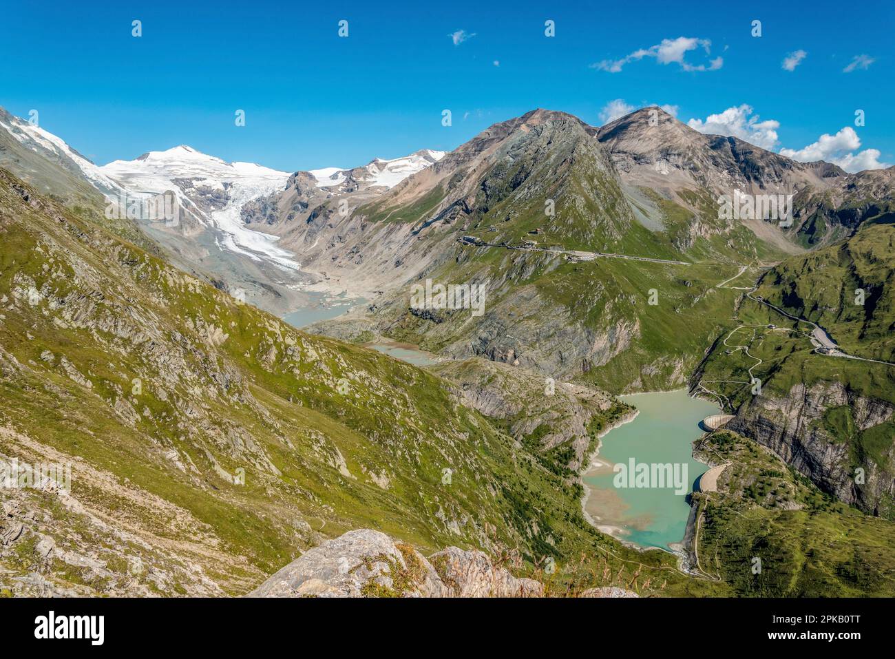 Reservoir of Mount Grossglockner glacial water in the High Tauern ...