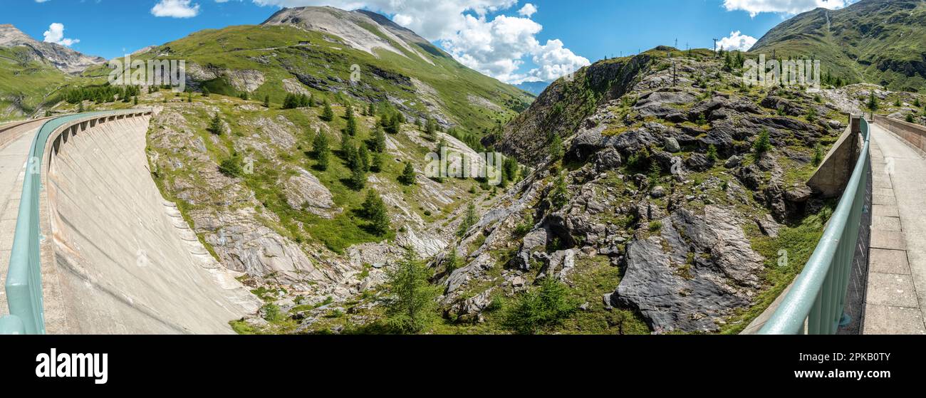 Reservoir of Mount Grossglockner glacial water in the High Tauern ...