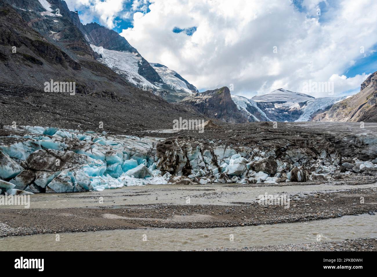 Pasterze Glacier at the Grossglockner Mountain, Austria's highest ...