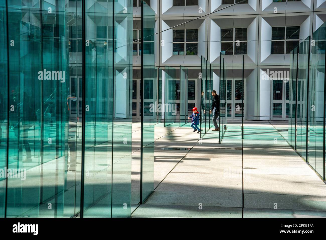 Architectural design at the Grande Arche in La Defense in Paris, France ...