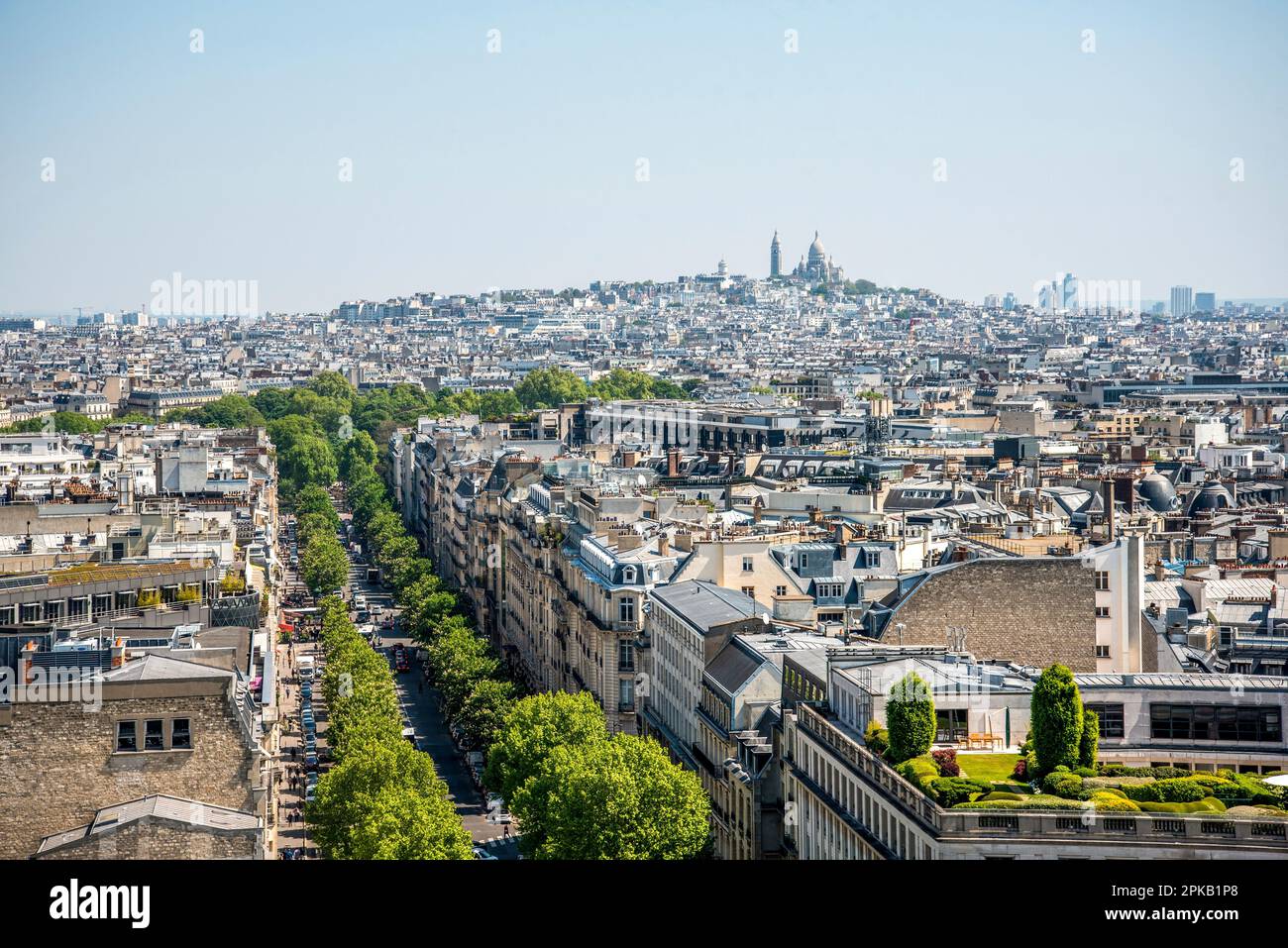 Paris view from the arc de triomphe hi-res stock photography and images ...