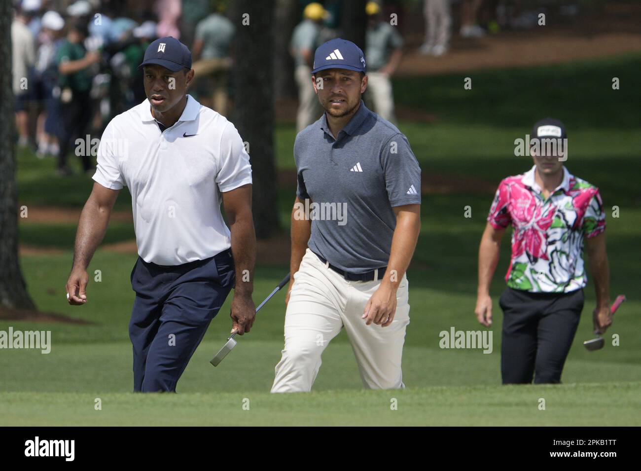 Augusta, United States. 06th Apr, 2023. (L-R) Tiger Woods Xander ...