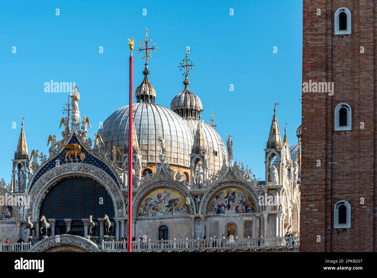Roof of the Basilica at the St Mark's Square, Venice, Italy Stock Photo ...