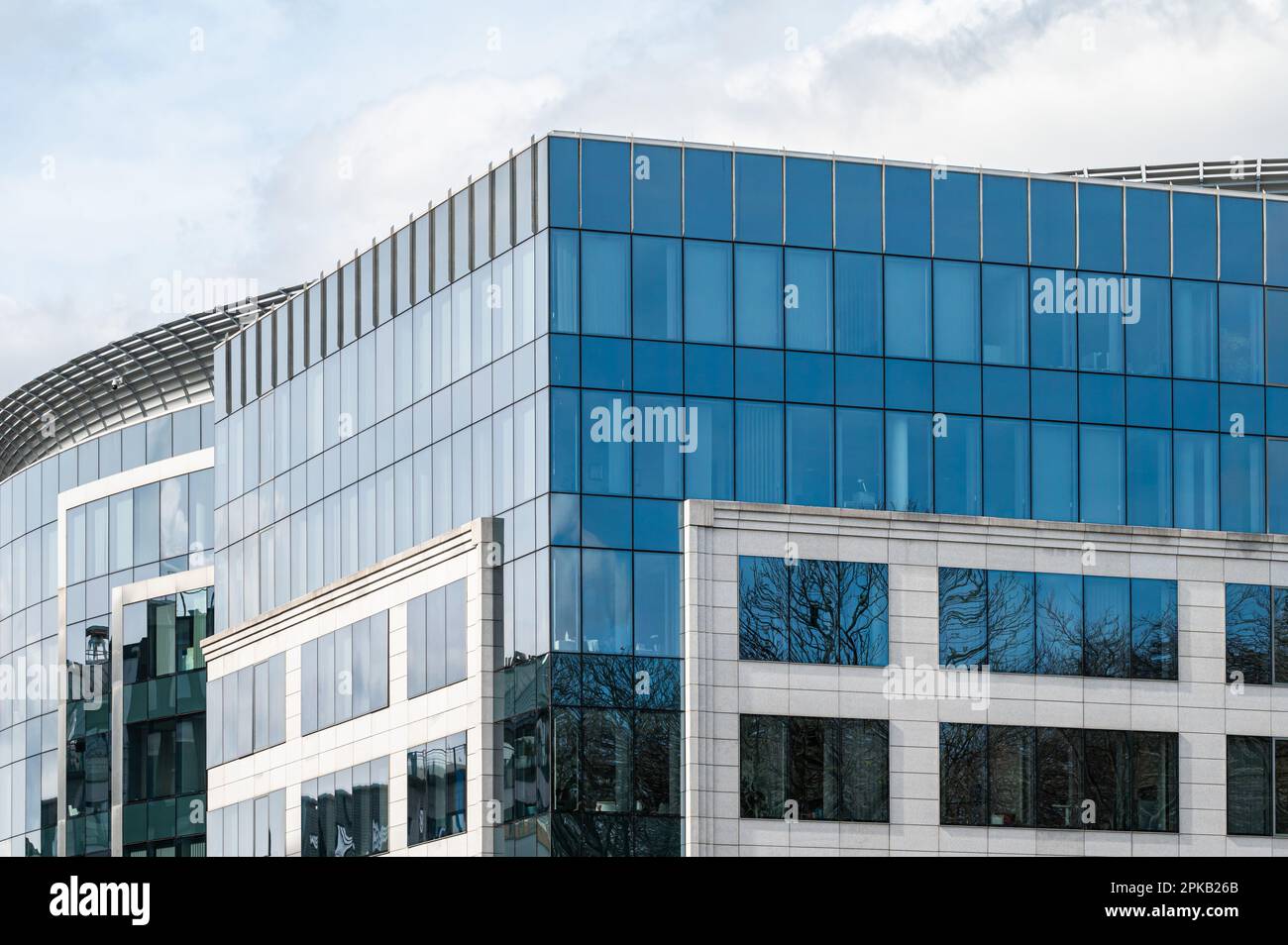 Brussels European Quarter, Belgium - Blue patterns and contemporary ...