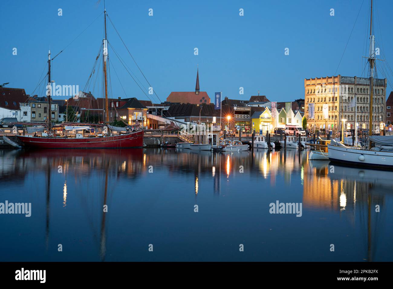 Baltic Sea Port Eckernförde, Schleswig-Holstein, Germany Stock Photo ...