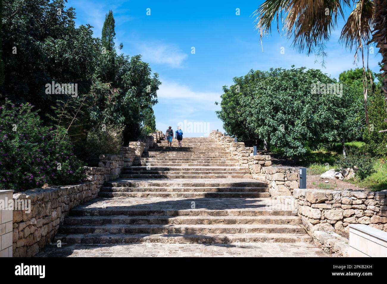 Paphos, Paphos District, Cyprus - March 23 , 2023 - Stairs at the ...