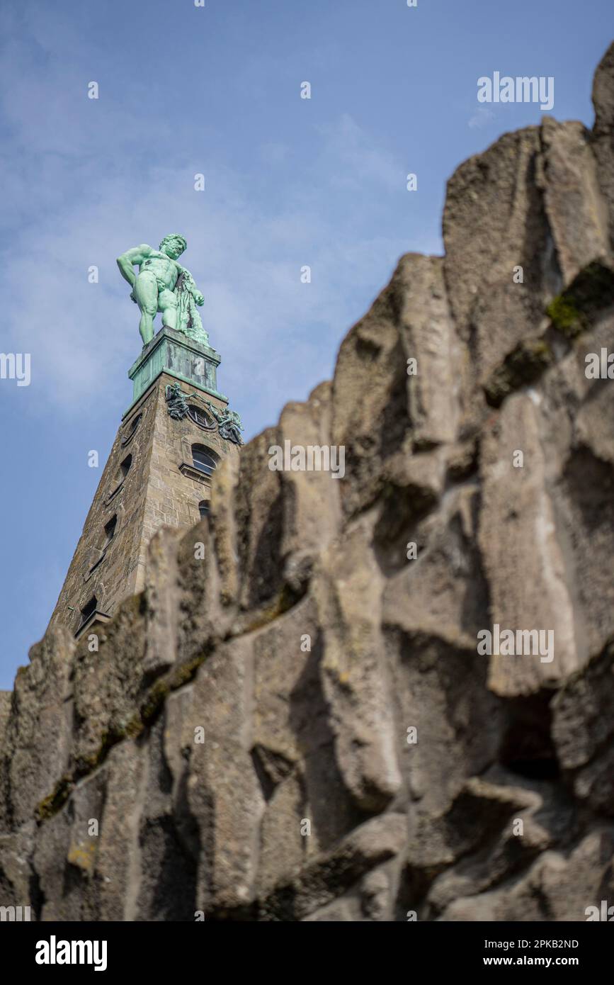Hercules statue in Bergpark Wilhelmshöhe, landmark of the city of ...