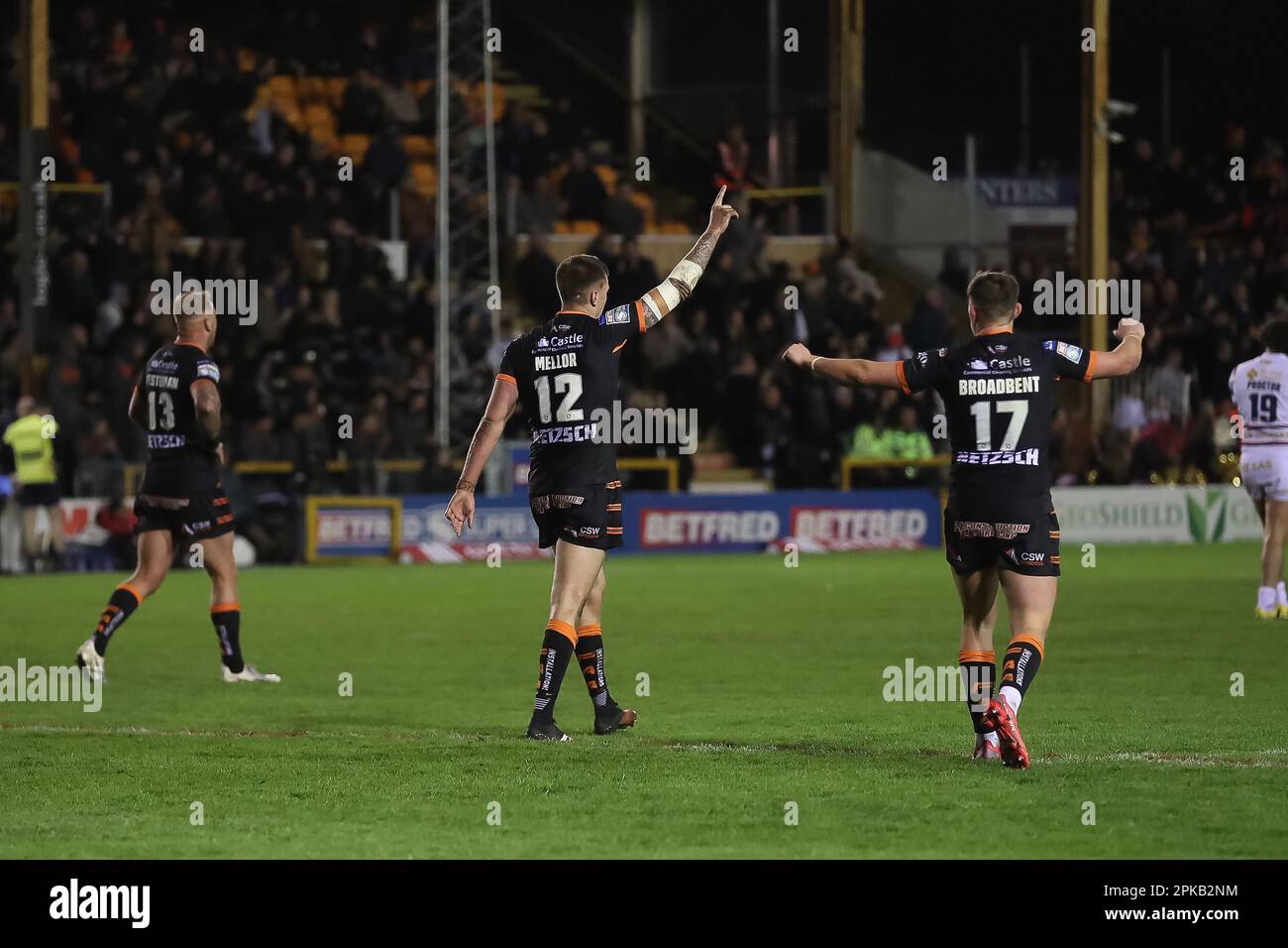 Castleford, UK. 06th Apr, 2023. Alex Mellor and Jack Broadbent ...