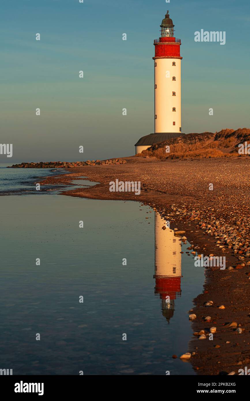 Lighthouse, Anholt Island, Kattegat, Baltic Sea, Denmark Stock Photo ...