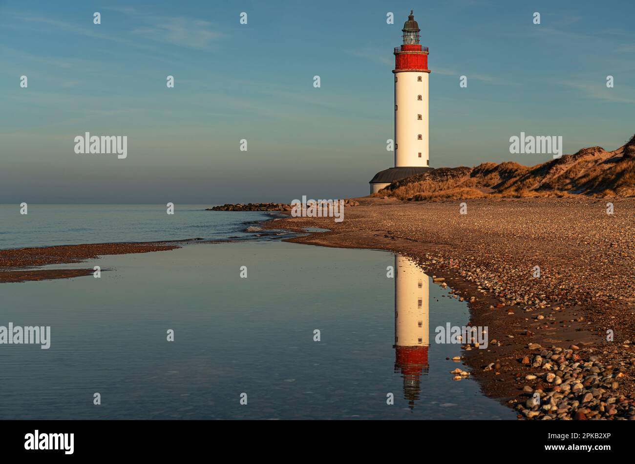 Lighthouse, Anholt Island, Kattegat, Baltic Sea, Denmark Stock Photo ...