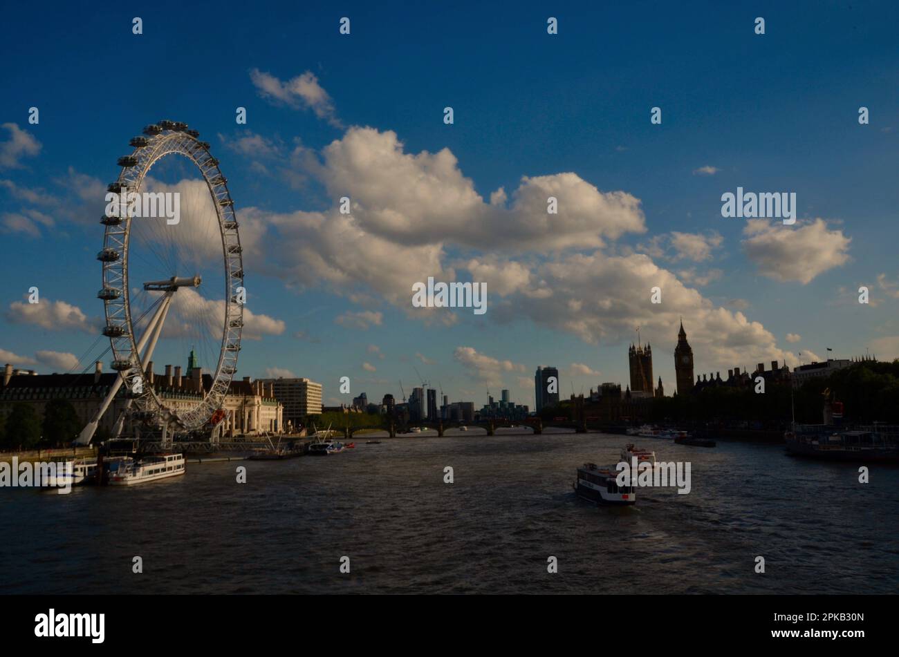 London eye view sun hi-res stock photography and images - Alamy