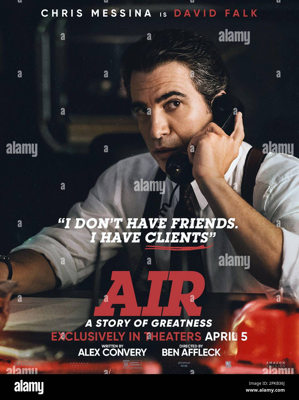 AIR, US character poster, Chris Messina, as David Falk, 2023. © Amazon ...