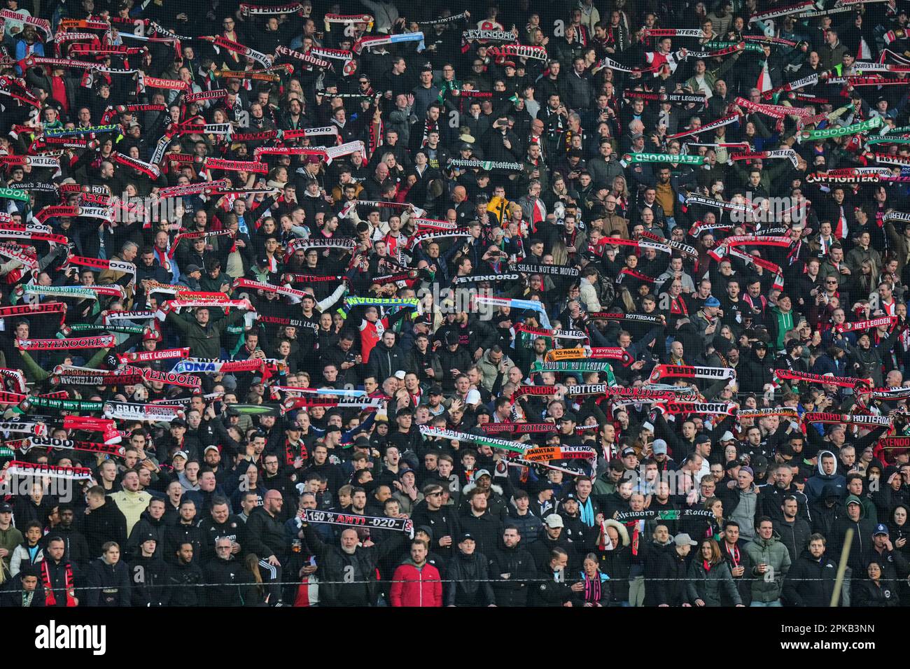 Rotterdam - Feyenoord supporters during the match between Feyenoord v ...