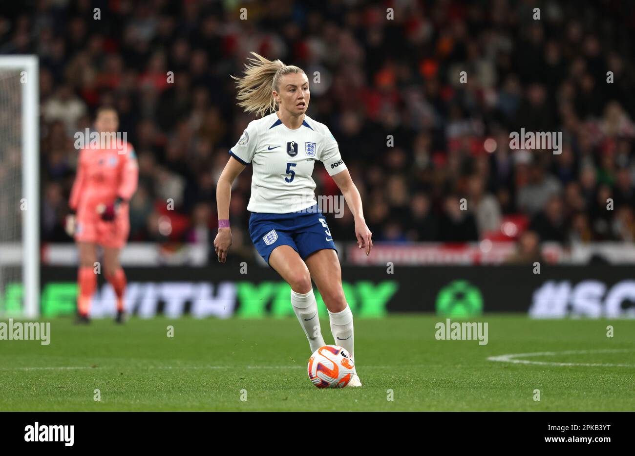 London, UK. 06th Apr, 2023. Leah Williamson (E) at the England v Brazil ...