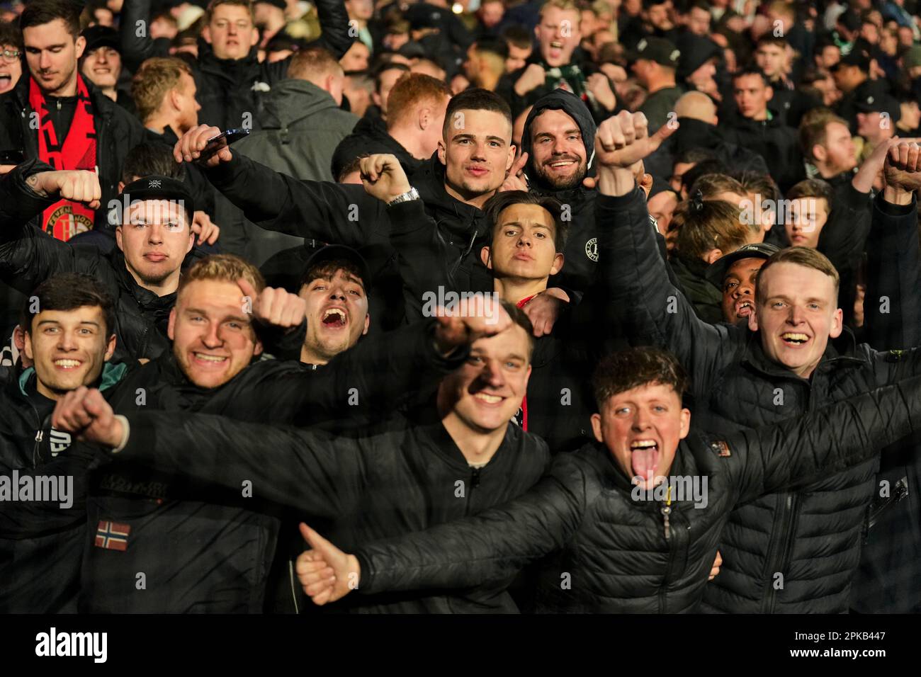 Rotterdam - Feyenoord supporters during the match between Feyenoord v ...