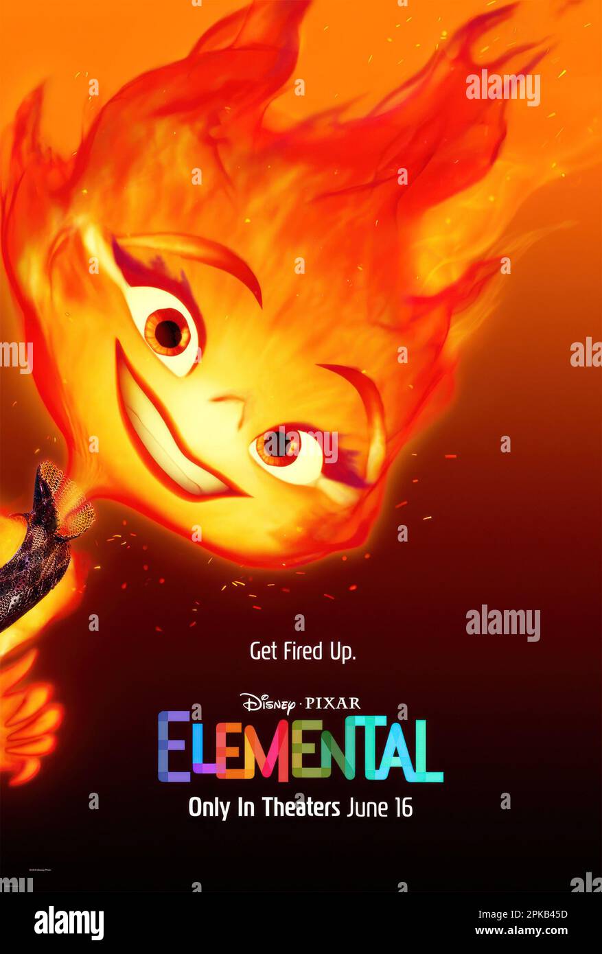 ELEMENTAL, US character poster, Ember (voice: Leah Lewis), 2023. © Walt ...