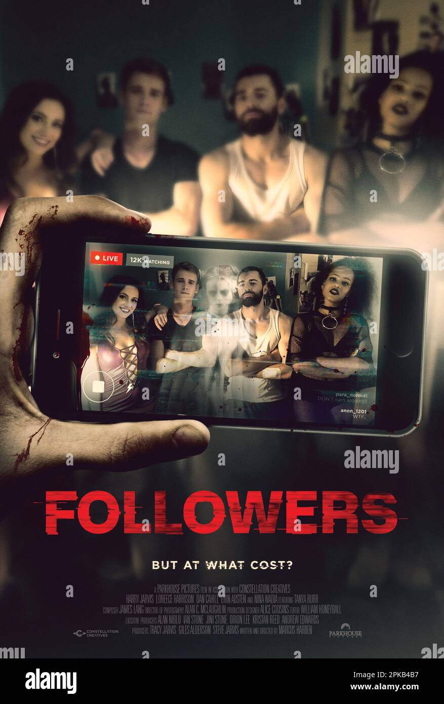 FOLLOWERS, poster, from left: Erin Austen, Harry Jarvis, Daniel Cahill ...