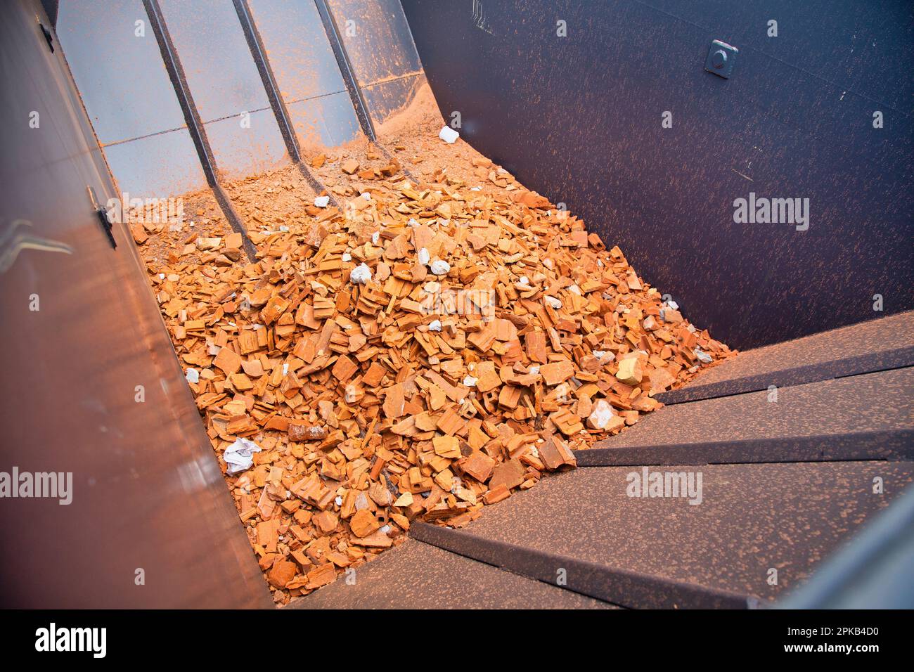 Waste container with construction waste, rubble and stones Stock Photo ...