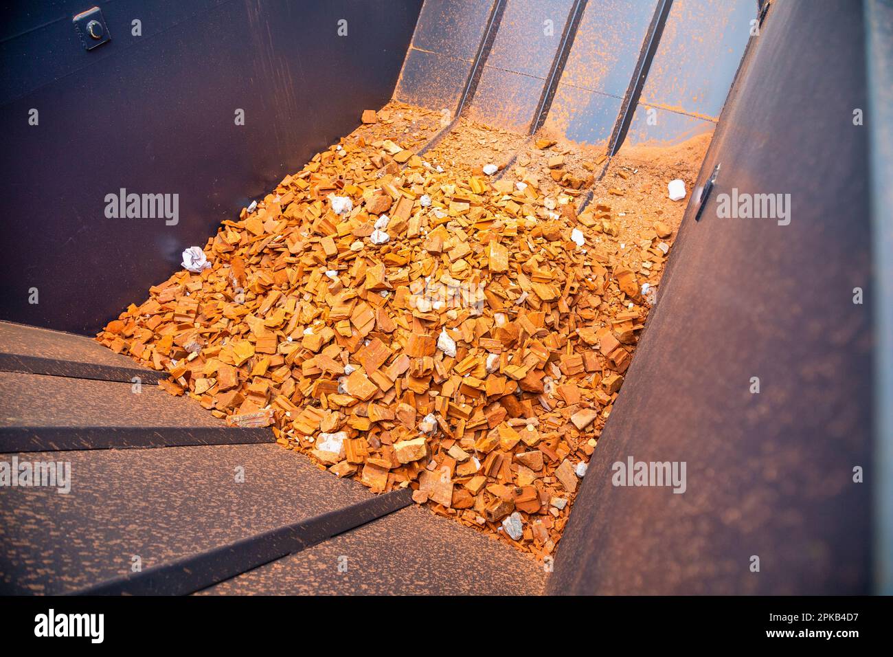 Waste industry, container with rubble and stones Stock Photo - Alamy