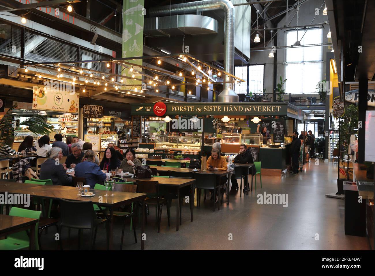 Oslo, Norway, Vukan, market hall Stock Photo - Alamy