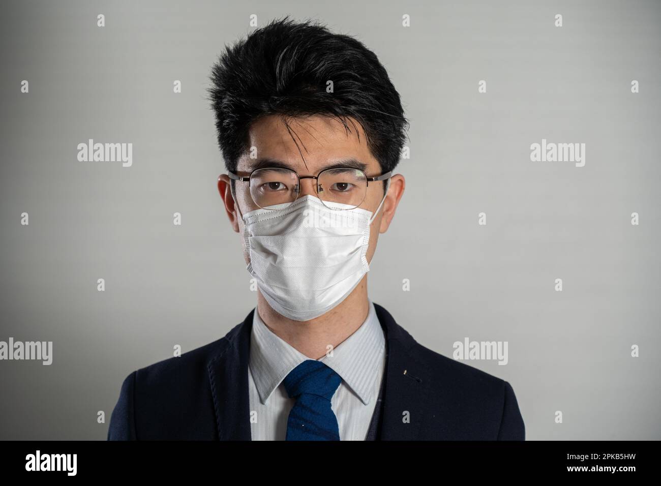 Mask on the mouth Stock Photo - Alamy