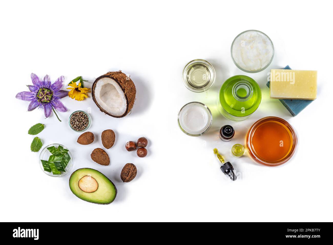 Home-made vegetable oils and cosmetics Stock Photo - Alamy