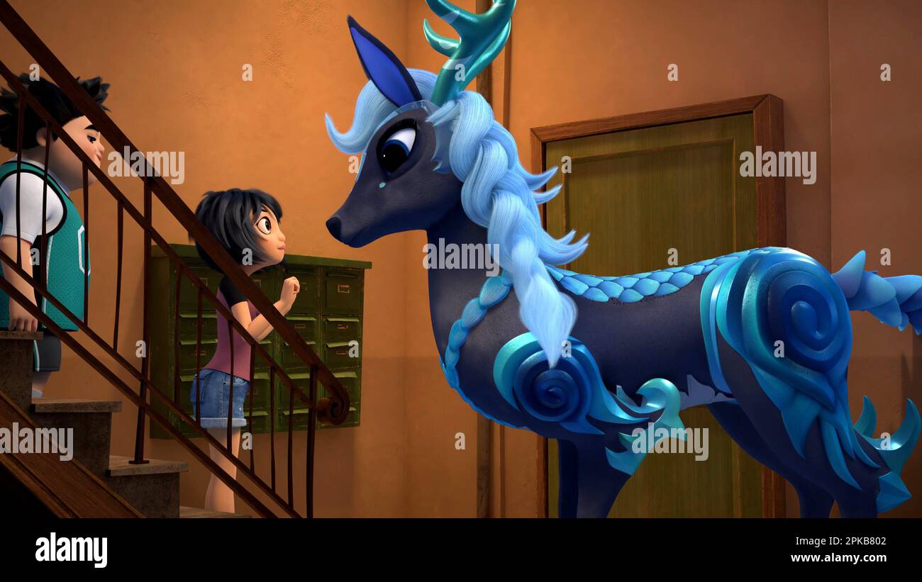 ABOMINABLE AND THE INVISIBLE CITY, from left: Peng (voice: Ethan Loh ...