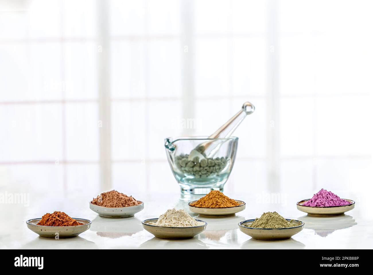 Assortment of powdered clays Stock Photo - Alamy