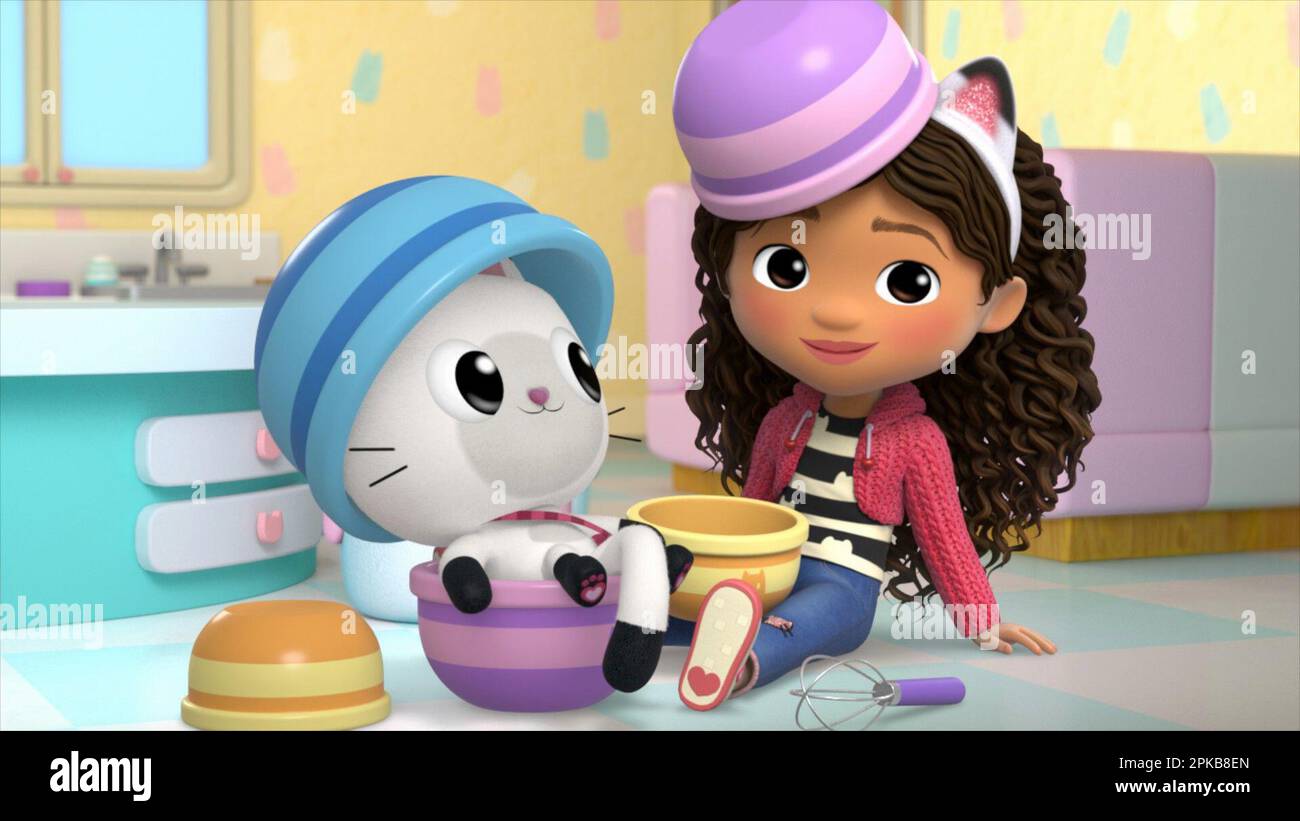 GABBY'S DOLLHOUSE, from left: Pandy Paws (voice: Tucker Chandler), Gabby Girl (voice: Laila ...