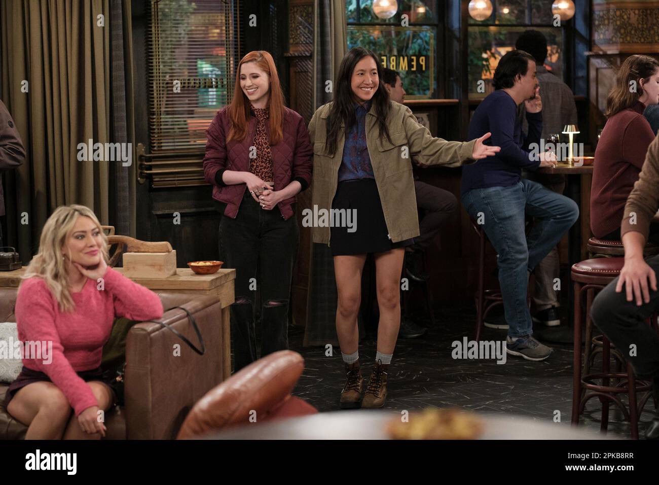 HOW I MET YOUR FATHER, from left: Hilary Duff, Aby James, Tien Tran, The Welcome Protocpl ...