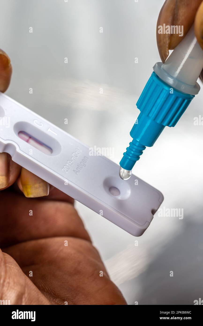 Introduction by drop by drop for final analysis Stock Photo - Alamy