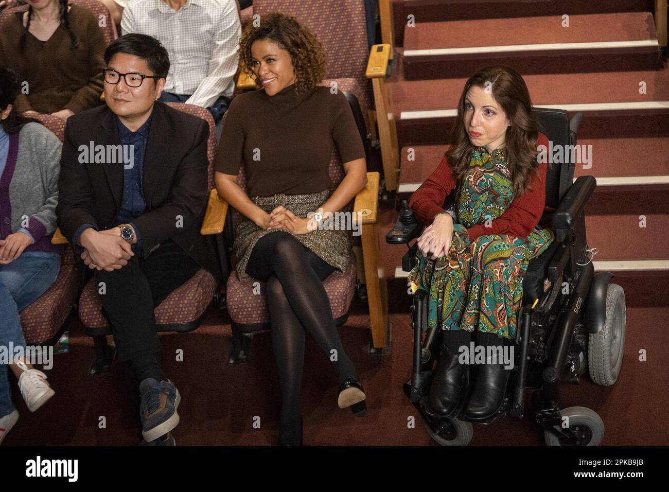LUCKY HANK, from left: Arthur Keng, Alvina August, Shannon DeVido ...