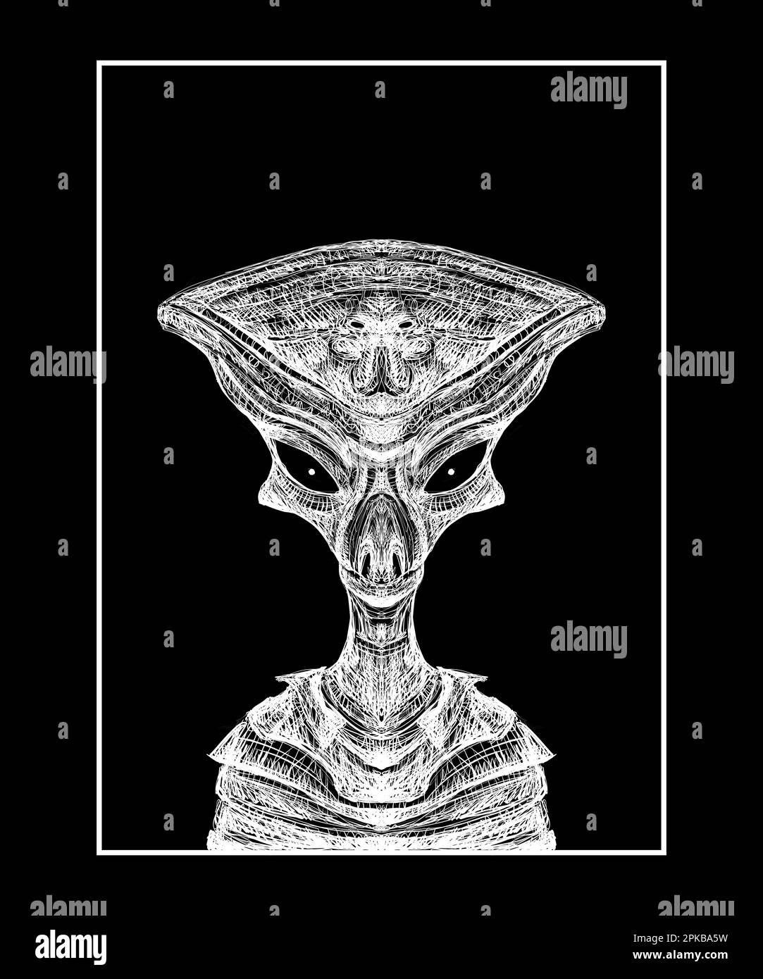 Alien creature - digital painting Stock Photo - Alamy