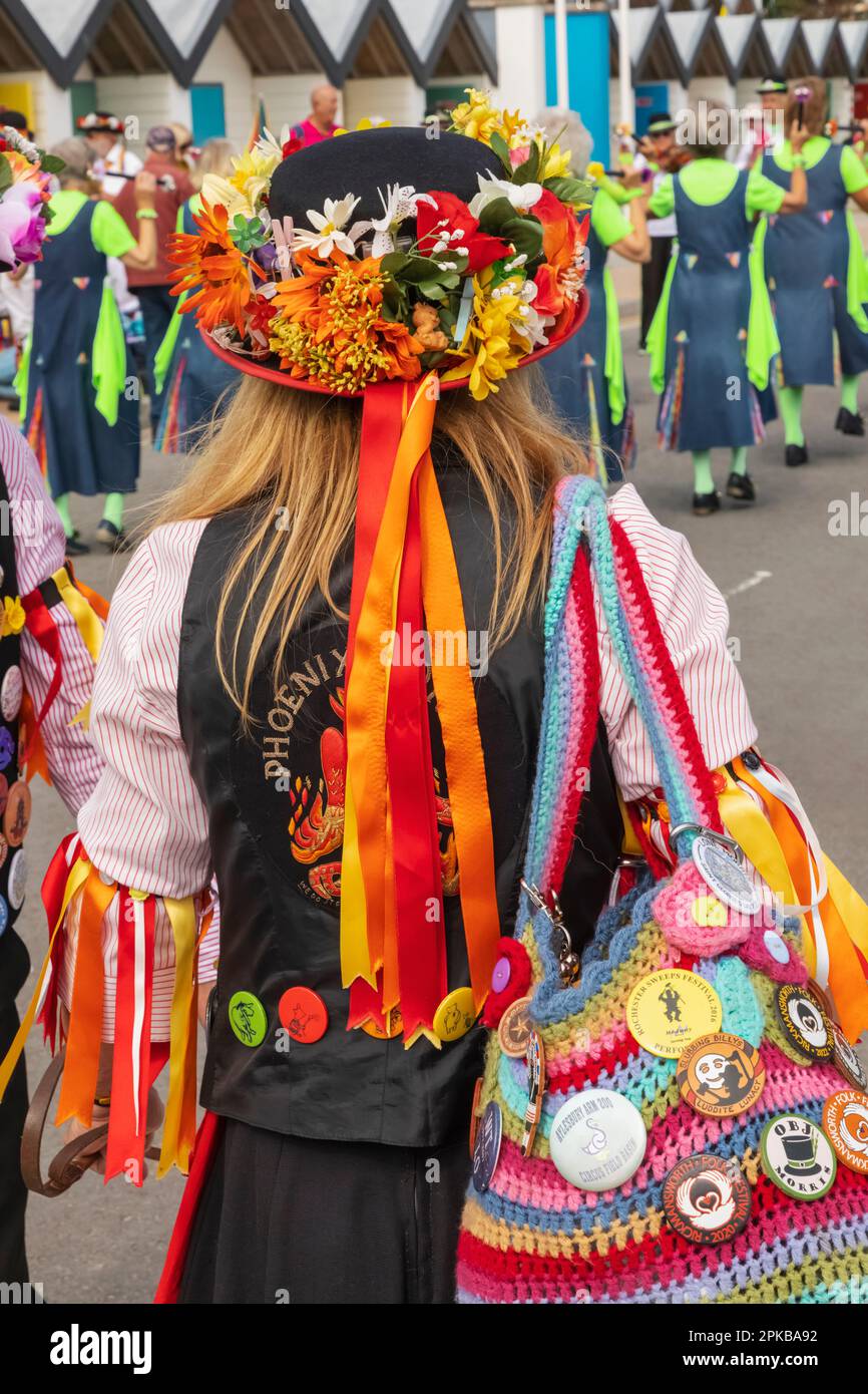Detail of female morris dancers costume hi-res stock photography and ...