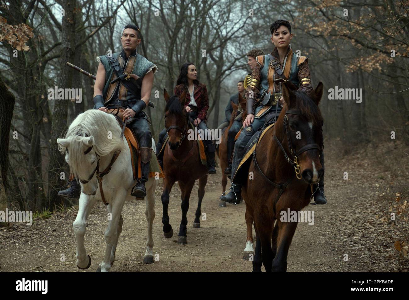 SHADOW AND BONE, from left: Lewis Tan, Jessie Mei Li, Archie Renaux ...
