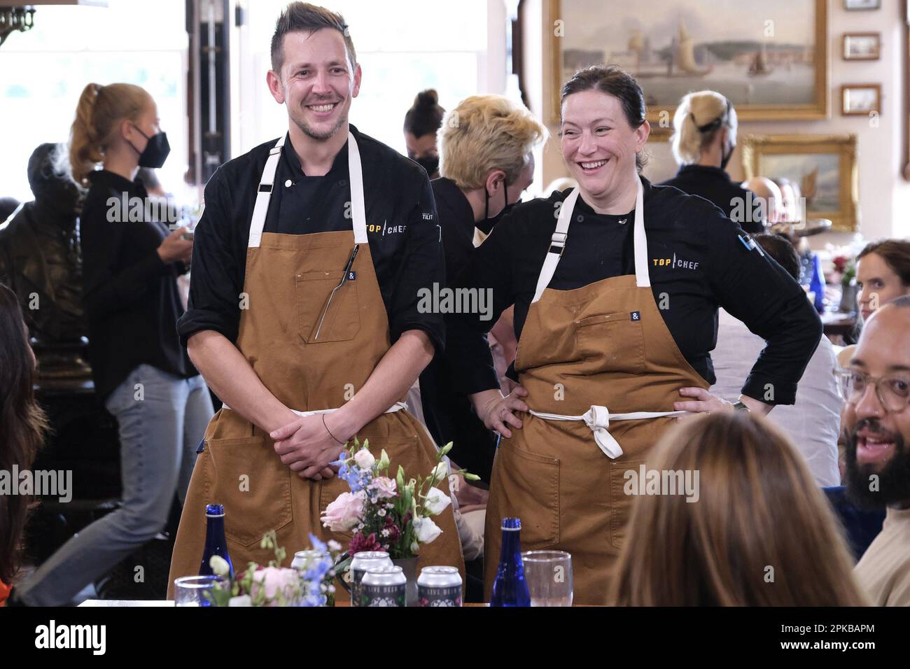 TOP CHEF, from left: contestants Tom Goetter, Sara Bradley, Cheeky ...