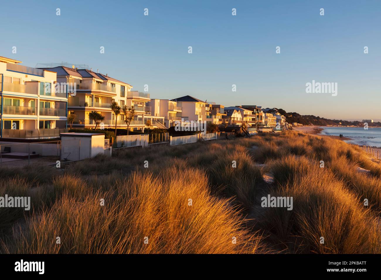 England, Dorset, Poole, Sandbanks Beach and Luxury Waterfront ...