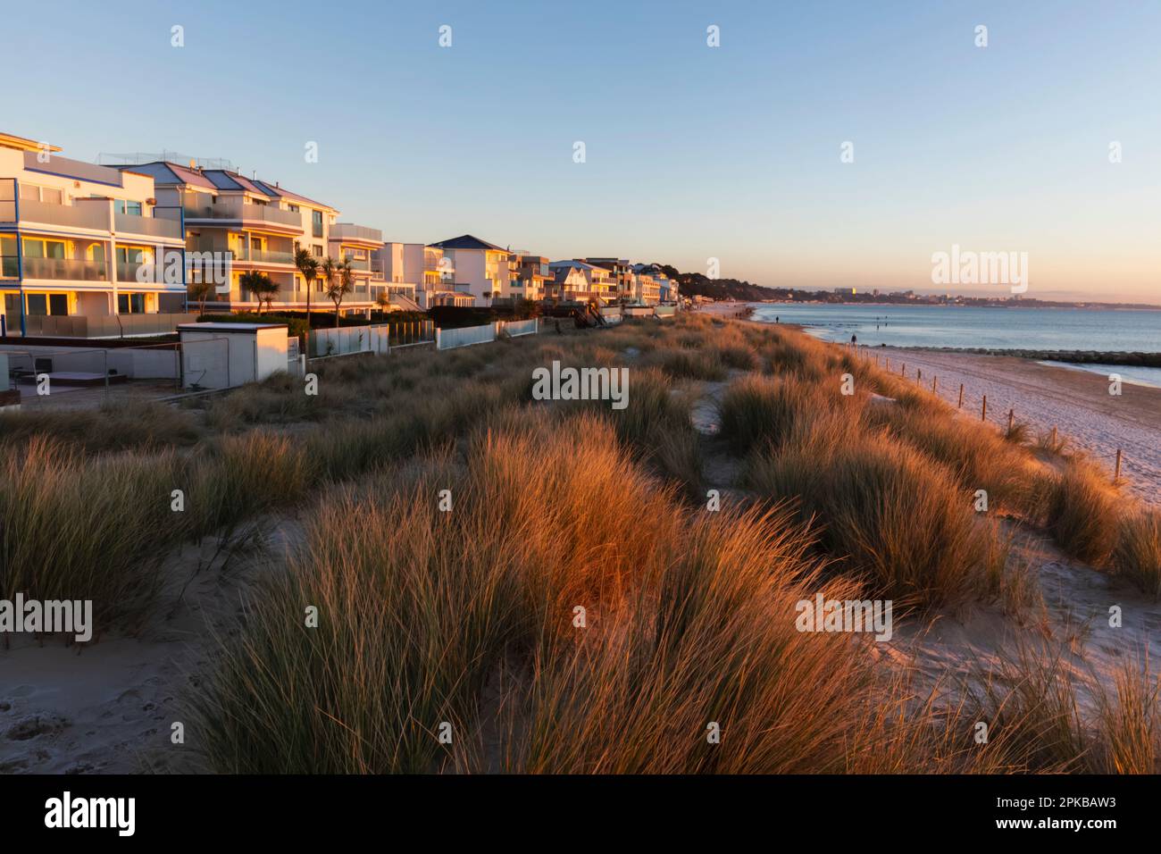 England, Dorset, Poole, Sandbanks Beach and Luxury Waterfront ...