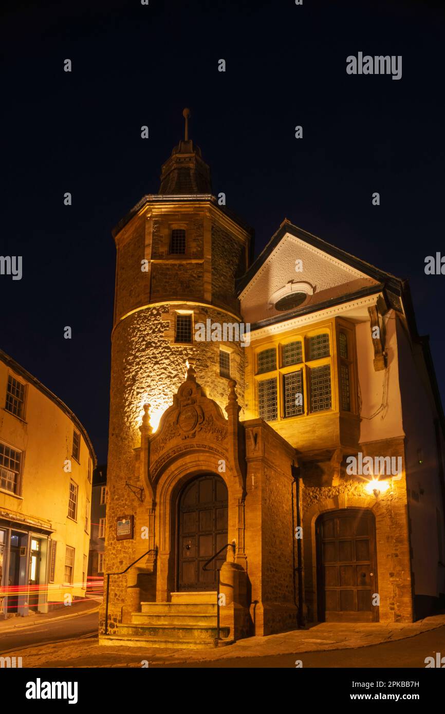 England, Dorset, The Jurassic Coast, Lyme Regis, The Old Town Hall ...